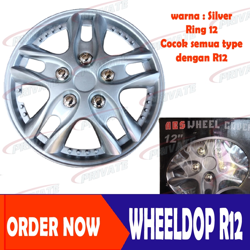 Jual DOP RODA WHEEL DOP COVER VELG STANDAR RING 12 SILVER | Shopee ...
