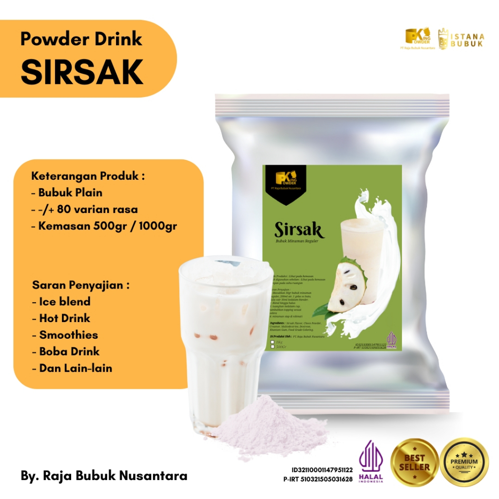 Jual Bubuk Minuman Regular Rasa Sirsak 1kg Bubuk Minuman Rasa Soursop ...