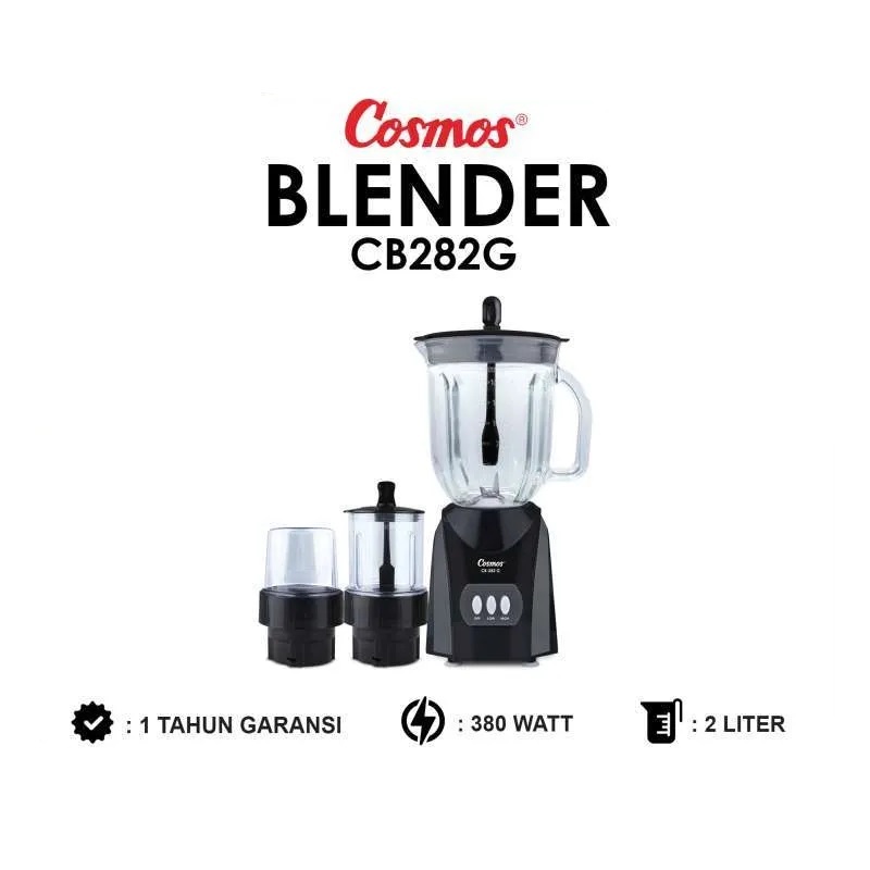 Jual Cosmos CB282G Blender Gelas 2 Liter 380 Watt Dual Shape Stainless ...