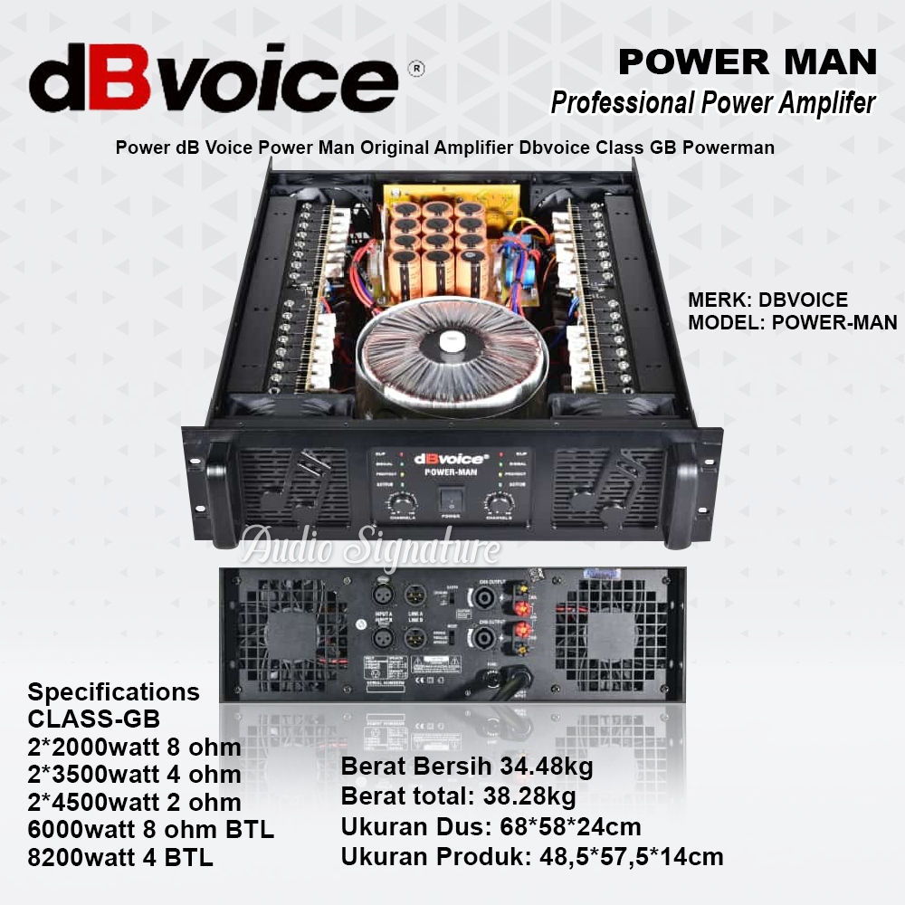 Jual Power Amplifier DB VOICE POWERMAN | POWER MAN Class GB Original | Shopee Indonesia