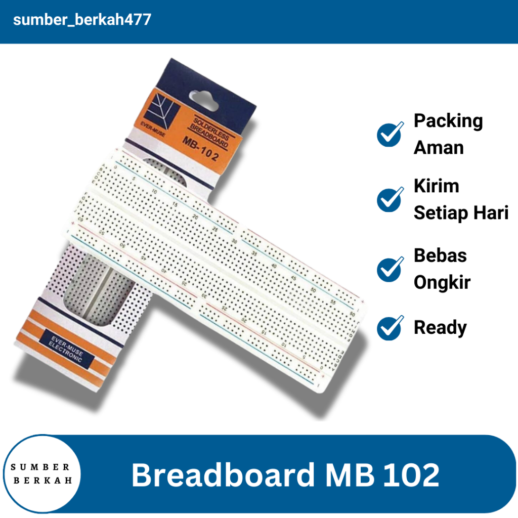 Jual MB-102 MB102 Breadboard 830 Point Solderless PCB Bread Project Board | Shopee Indonesia