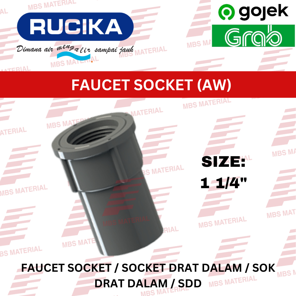 Jual Faucet Socket / Socket Drat Dalam / Sok Drat Dalam / SDD Rucika AW ...