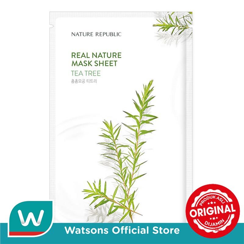 Jual Nature Republic Real Nature Tea Tree Mask Sheet 23ml | Shopee ...