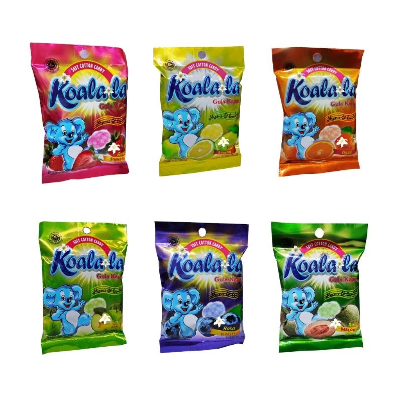 Jual Koala-la Permen Gula Kapas Berbagai Rasa 10 gr/blueberi/apel ...