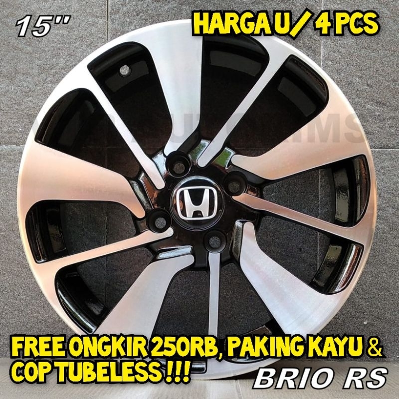 Jual VELG BRIO RS R.15 model ORI (4 VELG) FREE ONGKIR, FREE PAKING KAYU ...