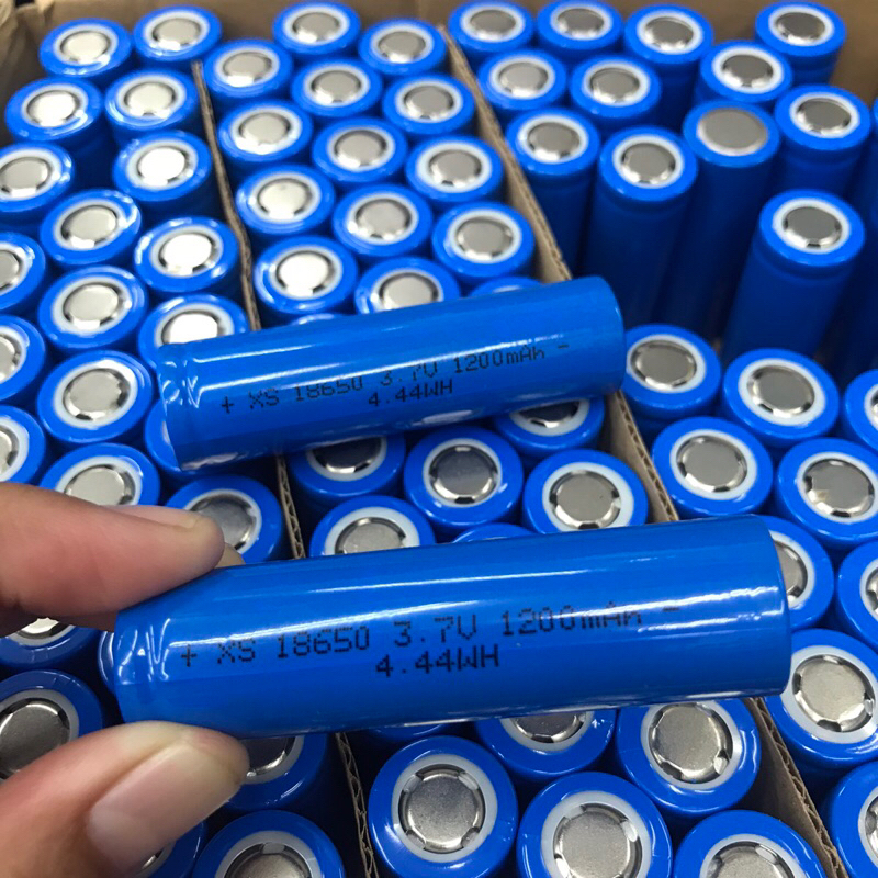 Jual Baterai cas biru polos tipe 18650 1200mAh baterai senter taktikal ...