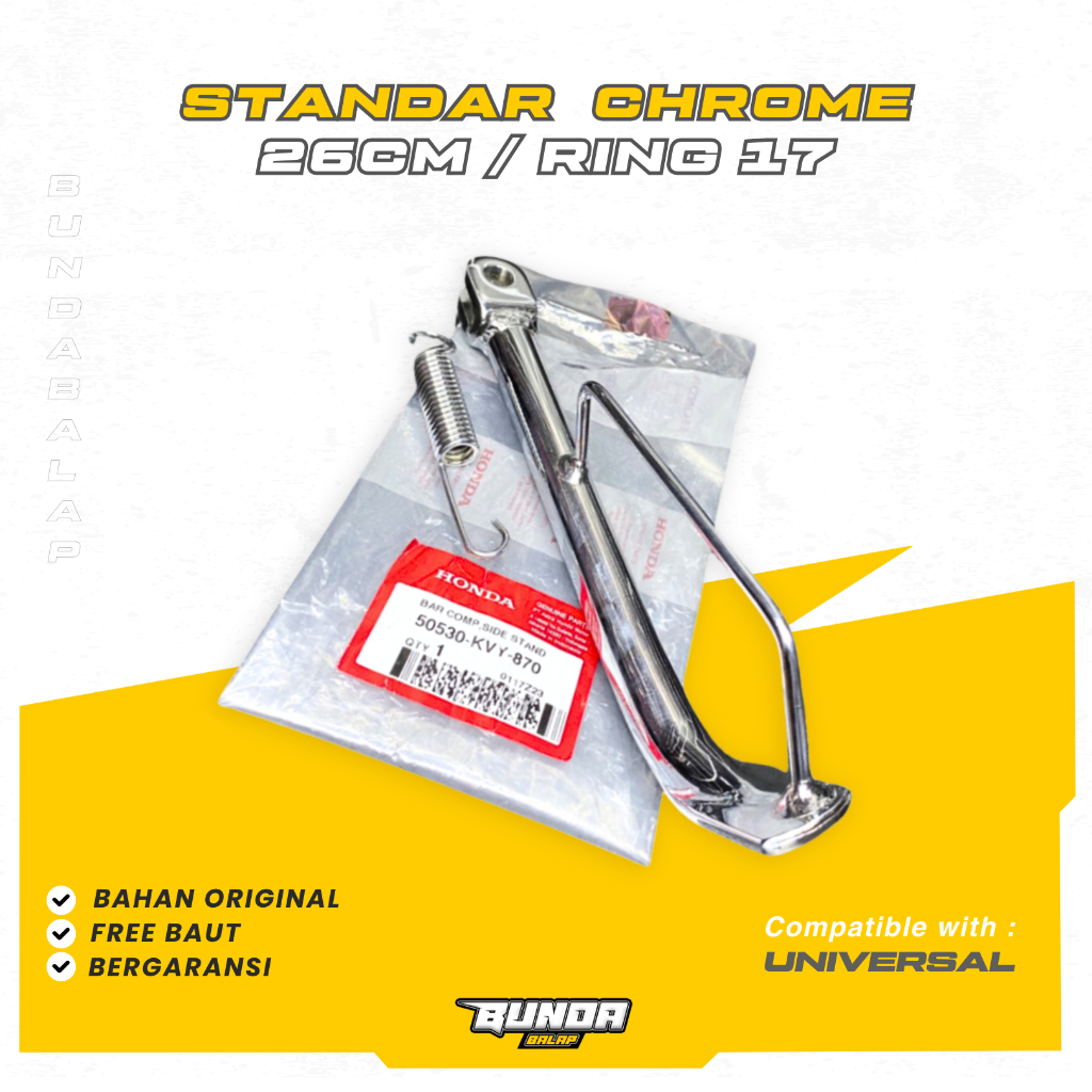 Jual Standar Samping Chrome Beat Karbu Original Chrome Standar 1 PnP ...