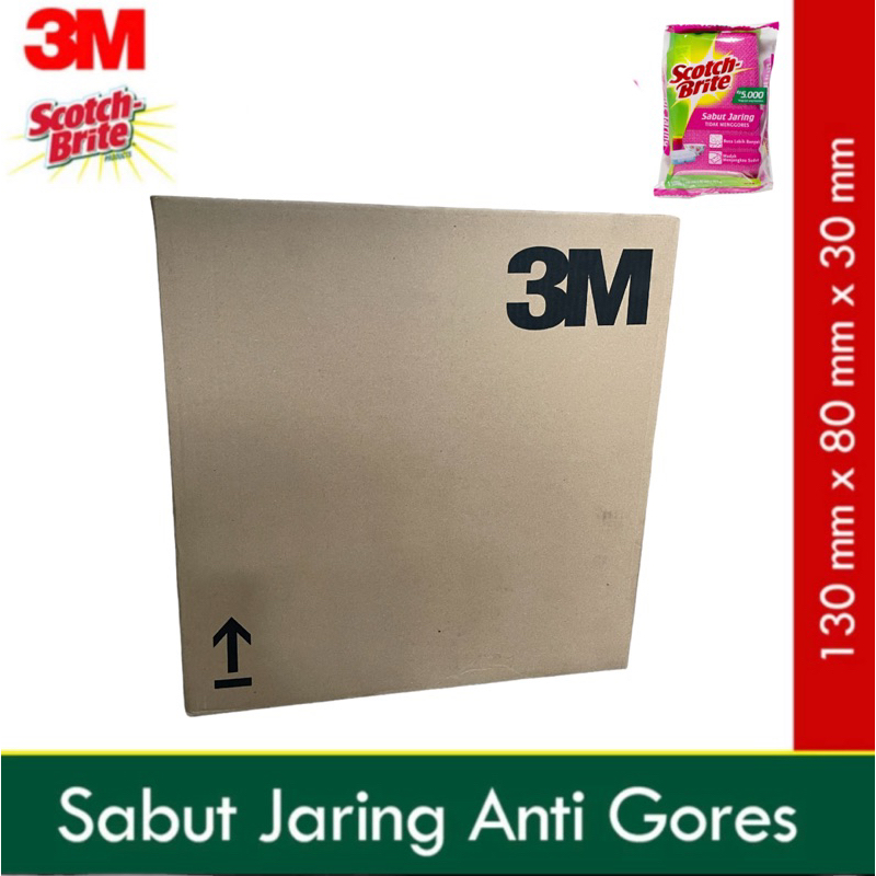 Jual 1 dus (96pcs) 3m scotch brite sabut jaring ID-T60 sabut cuci alat ...
