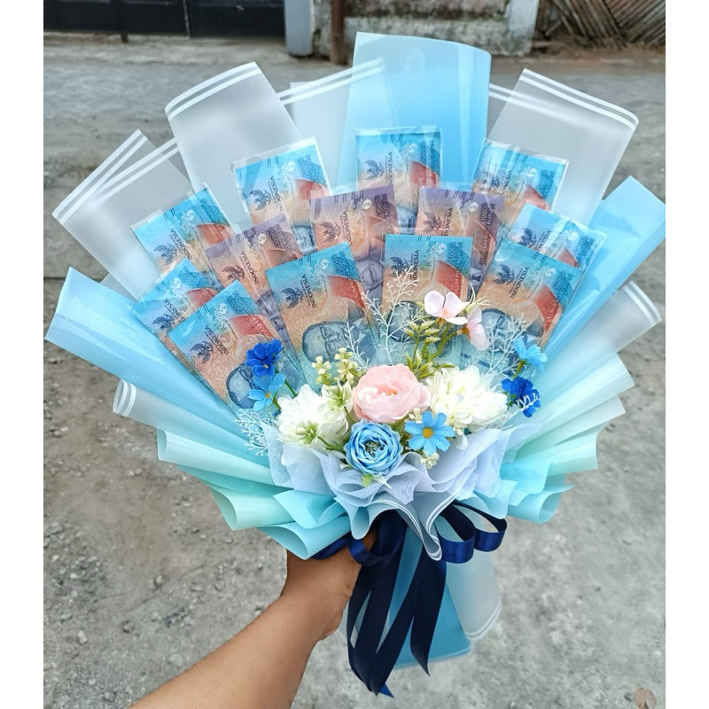 Jual BUKET UANG ASLI 10 LEMBAR / Money Bouquet / Buket Uang / Buket ...