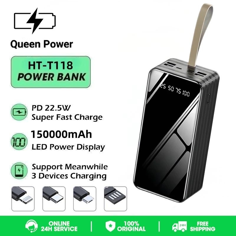Jual Queen Power Powerbank 150000mAh Powerbank Original 150000mAh Built ...