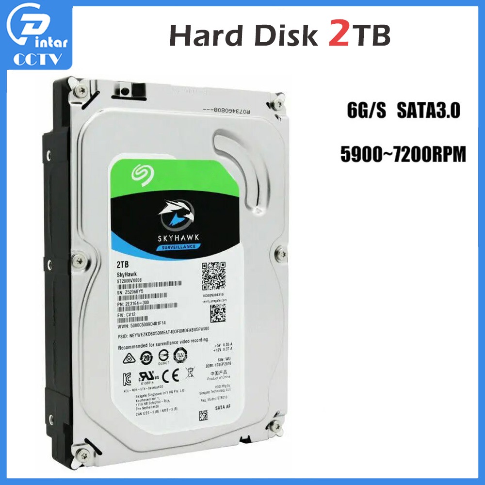 Jual Hard Disk SATA 3 interface 2TB 3.5" Internal Mechanical HDD ...