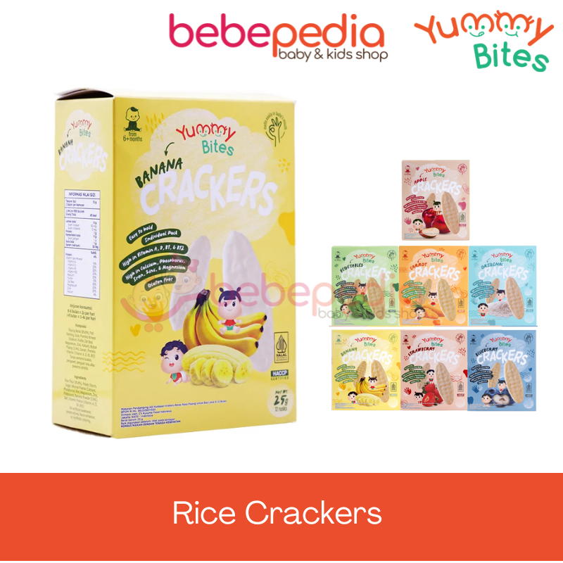 Jual Yummy Bites Rice Crackers 25g / 50gr | Snack Bayi 6+ Bulan ...