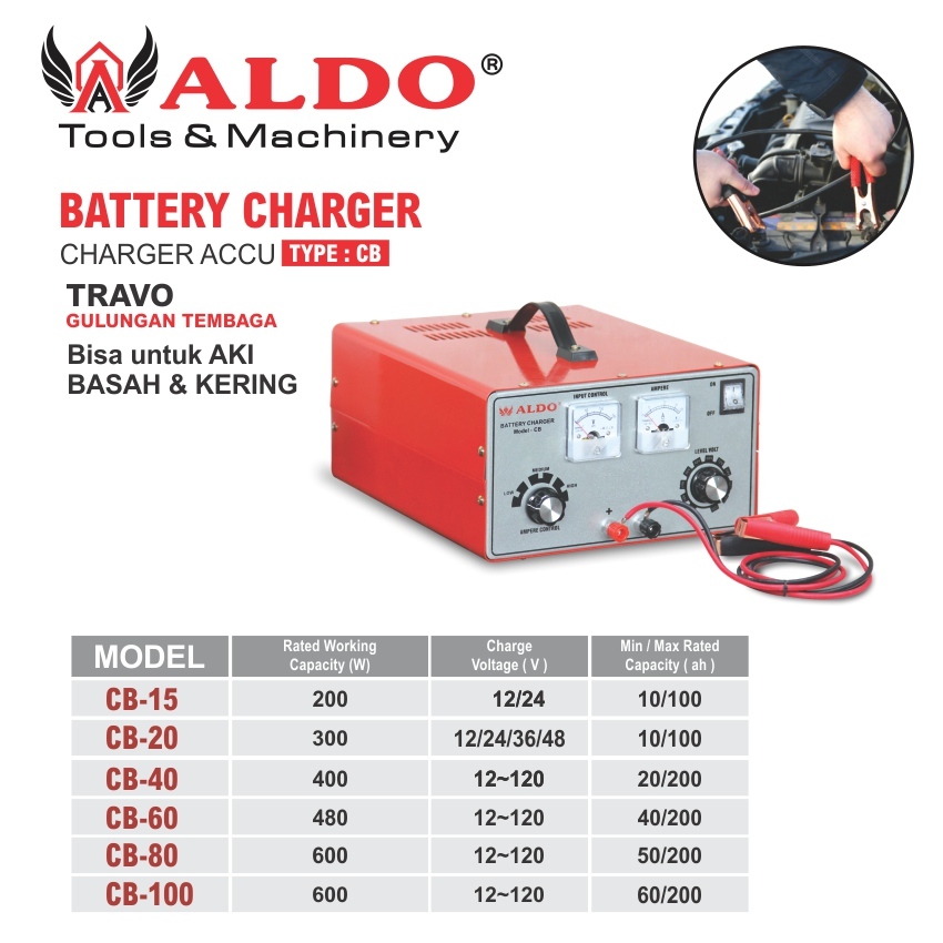 Jual BATTERY CHARGER TYPE CB / CHARGER ACCU / ALAT CAS AKI BASAH DAN ...
