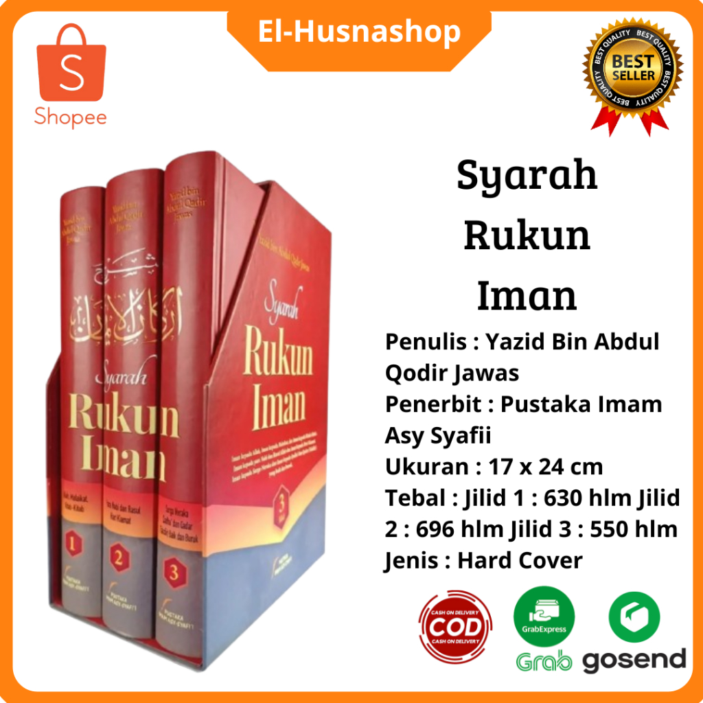 Jual Buku Syarah Rukun Iman Yazid Bin Abdul Qodir Jawas 3 Jilid Pustaka Imam Asy Syafii | Shopee ...
