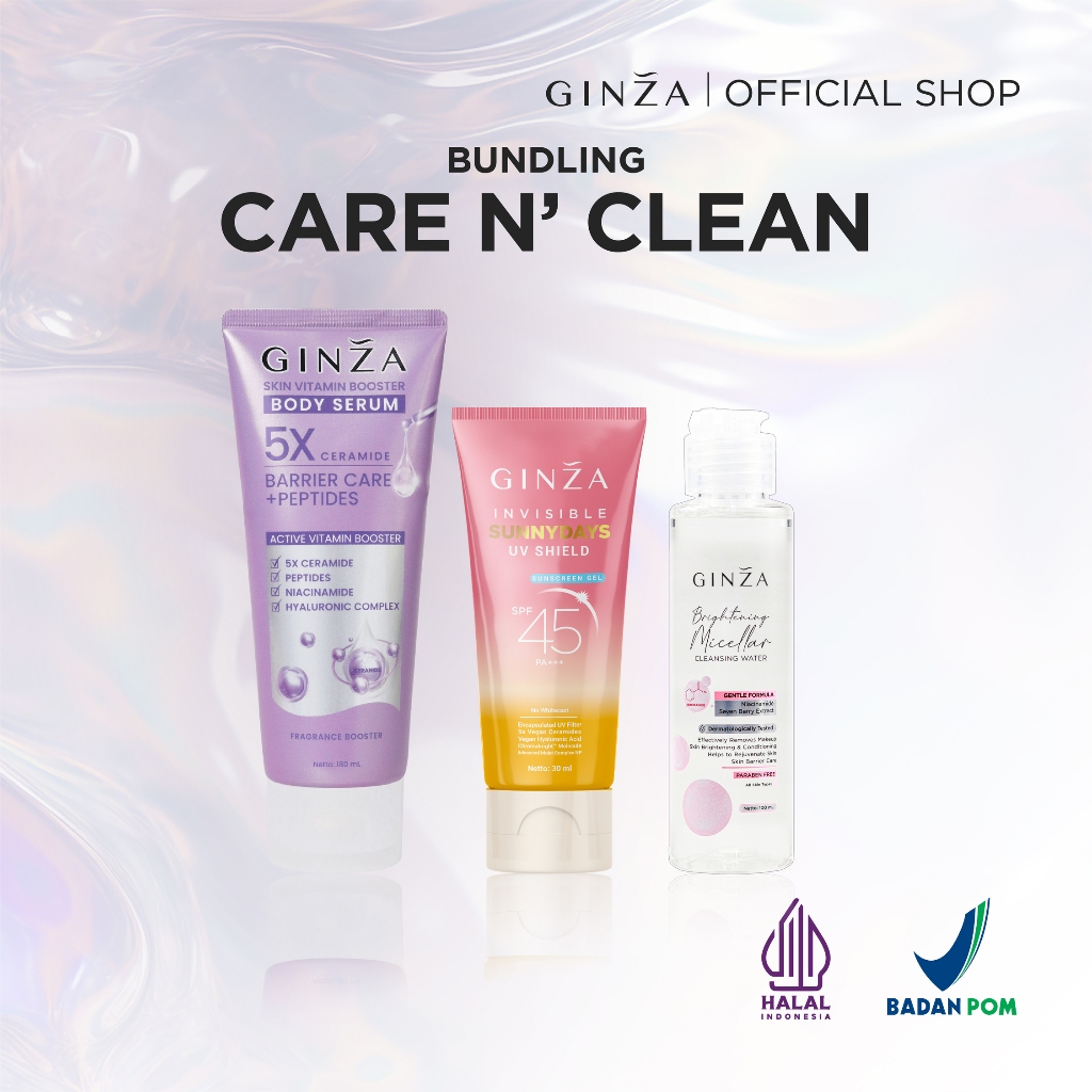 Jual GINZA Care N' Clean - Body Serum Barrier Care X Sunscreen 30ml x ...