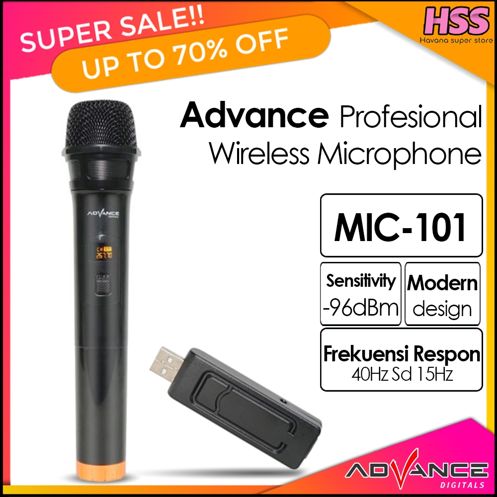 Jual Advance Mic 101 Wireless Single Microphone Tanpa Kabel Murah Garansi | Shopee Indonesia