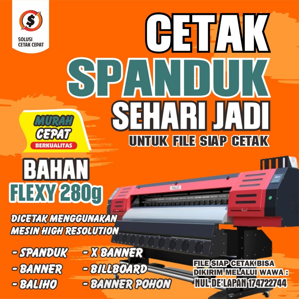 Jual Cetak Banner Spanduk Kilat Sehari Jadi / Cetak Banner / Cetak ... Jual Cetak Banner Spanduk Kilat Sehari Jadi / Cetak Banner / Cetak ...