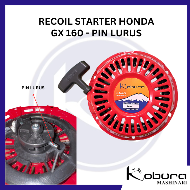 Jual Recoil Starter Pin Tarikan Kap Engkol Mesin Penggerak Honda GX 160 Engine Pin Lurus ...