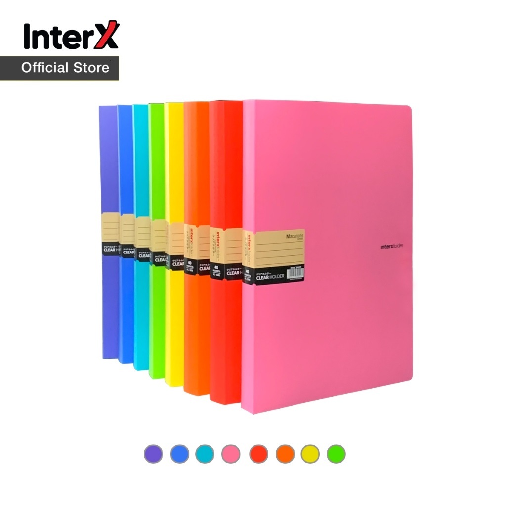 Jual Clear Holder F4 / Display Book isi 40 InterX Macarons series ...