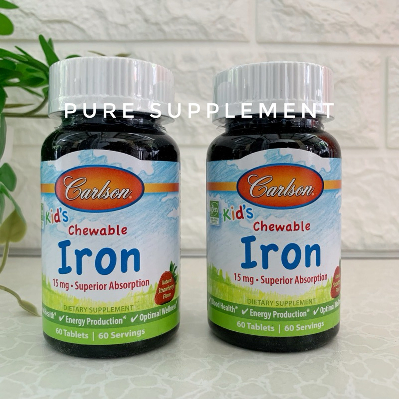 Jual Carlson iron chewable 15mg tablet iron kunyah anak 30 kapsul 60 ...