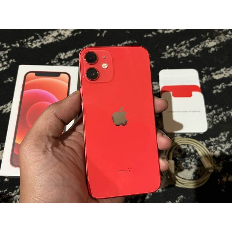 Jual iPhone 12 Mini 64Gb Red Fullset Original iBox Mulus No Minus COD Bandung | Shopee Indonesia