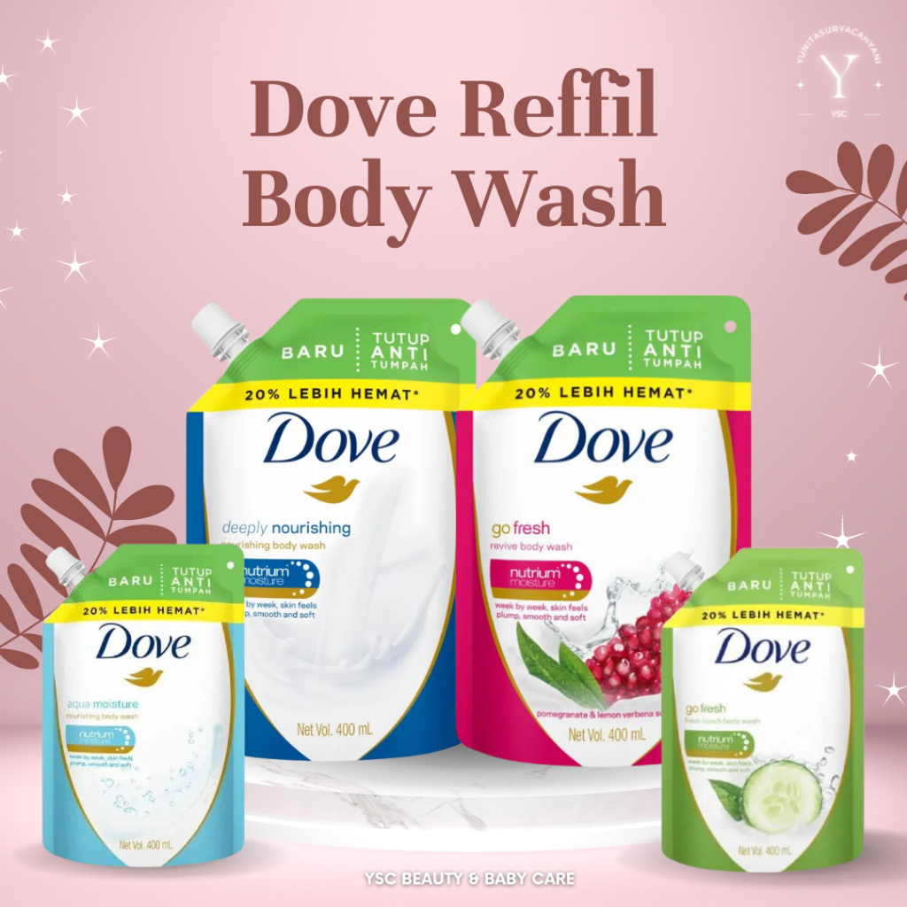 Jual Dove Body Wash Deeply Nourishing 400 mL/Revive/Refreshing/Aqua ...