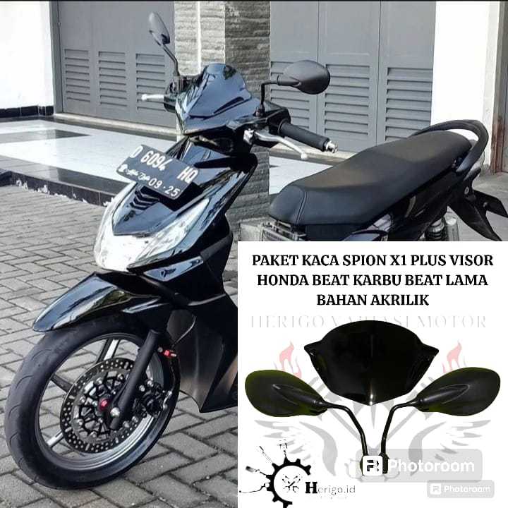 Jual PAKET VARIASI VISOR BEAT KARBU BEAT LAMA PLUS KACA SPION 125Z ...