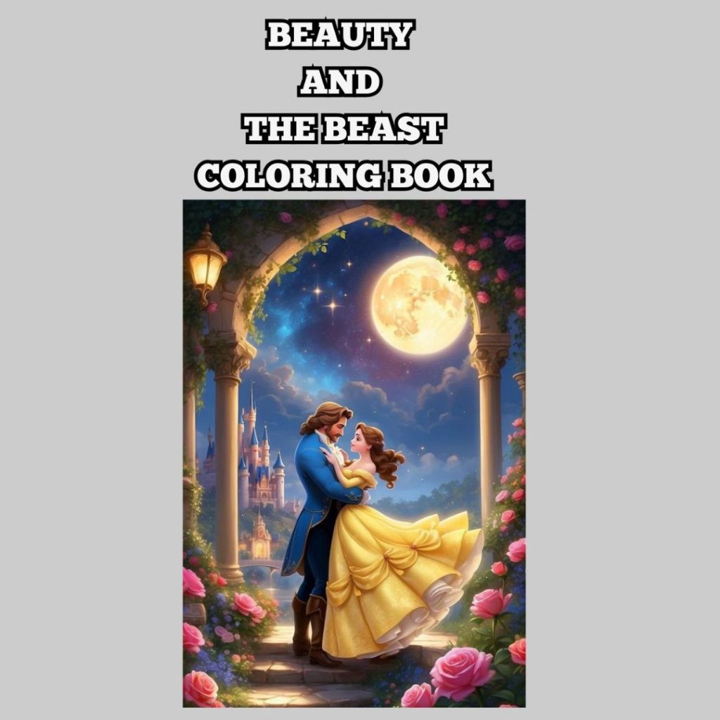 Jual BEAUTY AND THE BEAST Coloring Book Buku Mewarnai Sketsa Menggambar ...