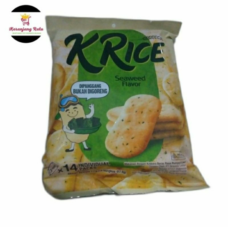 Jual KRice Seaweed Flavor 111gr dan KRice Sweet Flavour (isi 14 bungkus ...
