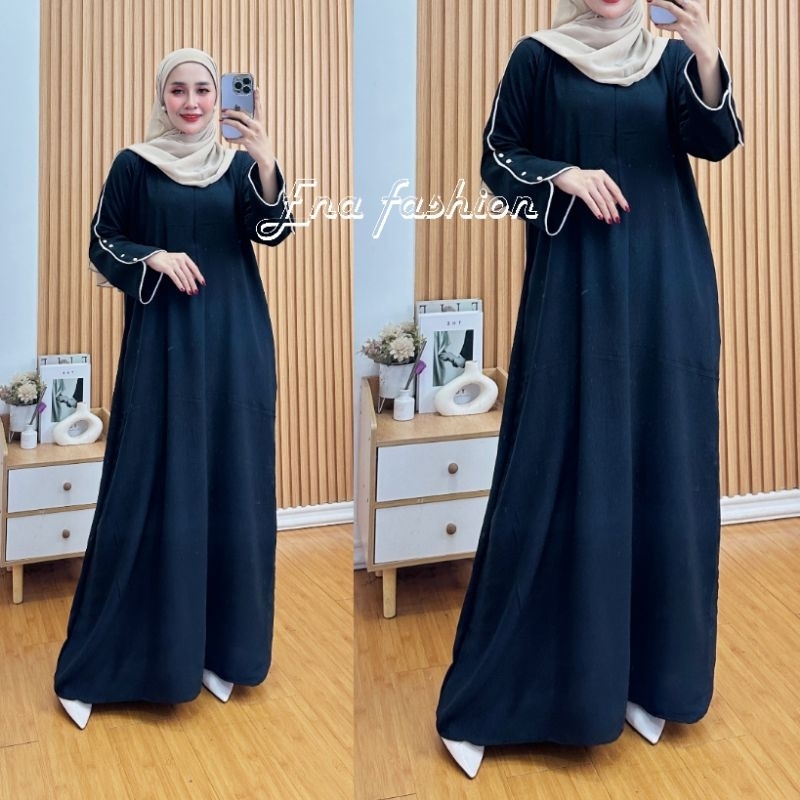 Jual ABAYA BATWING LENGAN KANCING AKTIF BUSUI RESLETING JEPANG TERBARU ...