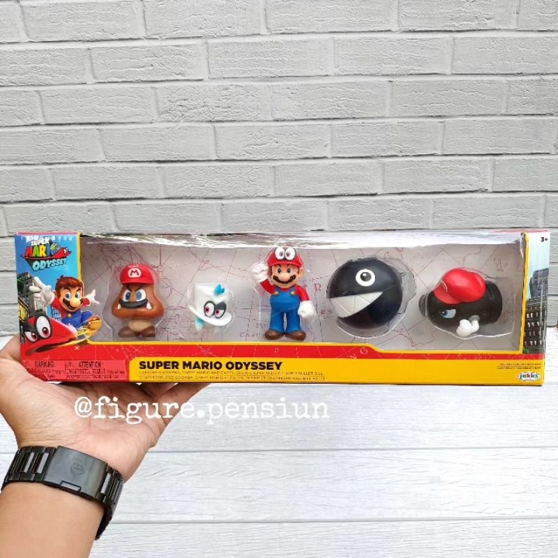Jual JAKKS PACIFIC SUPER MARIO ODYSSEY 5 PACK GOOMBA CAPPY BULLET BILL ...