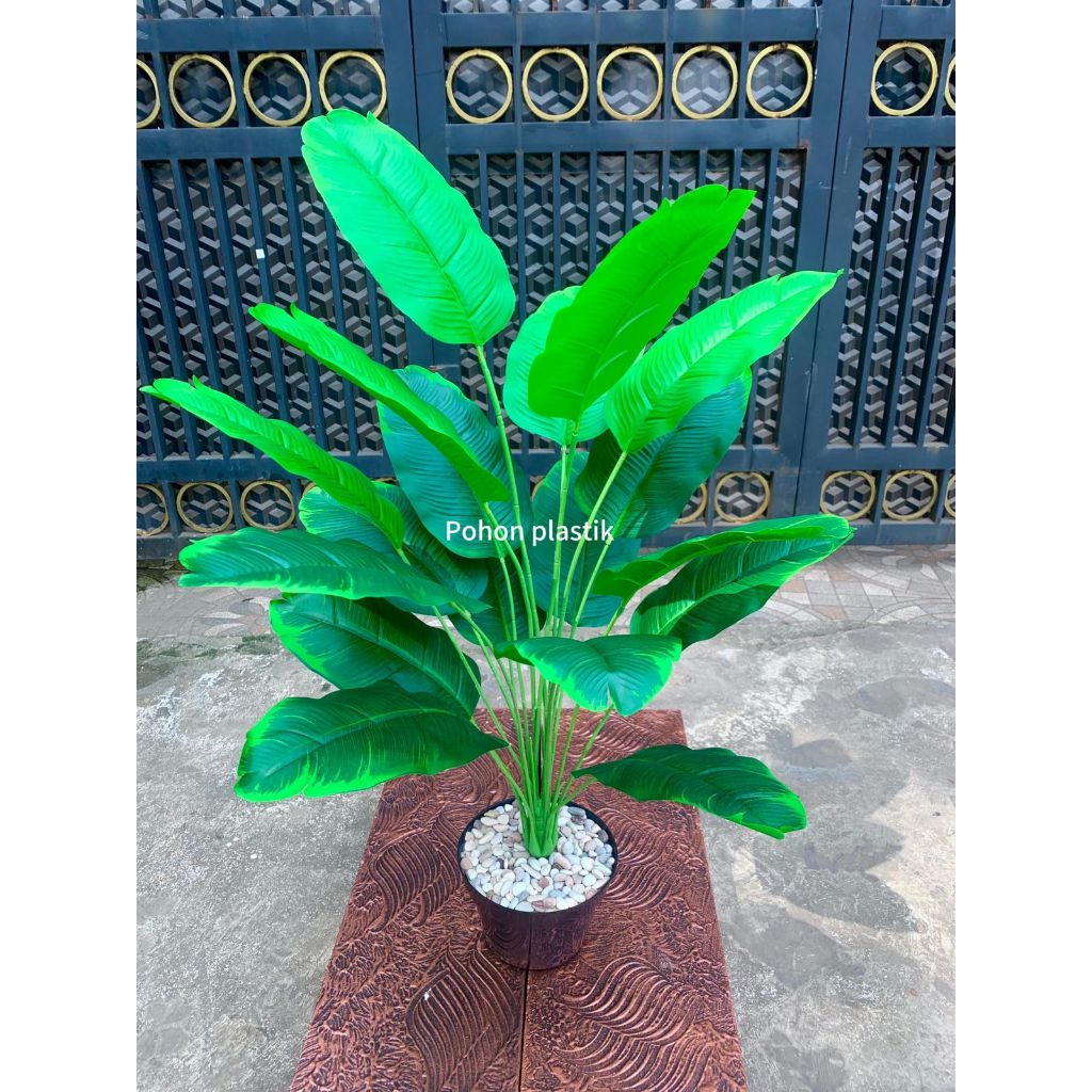 Jual Pohon pisang Artificial / Pohon pisang 18 Tangkai Daun / Pohon ...