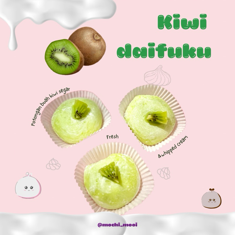 Jual Mochi Kiwi daifuku cream (pcs) | Shopee Indonesia