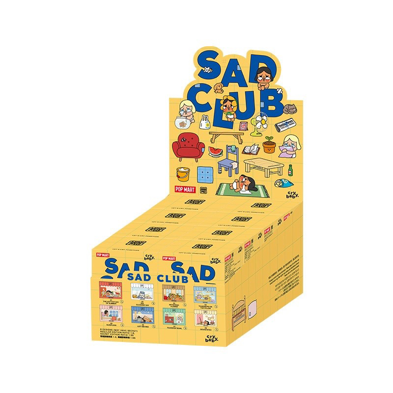 Jual [ HEARTILY STORE ] 1 BOX SET isi 8pcs POP MART CRYBABY Sad Club ...