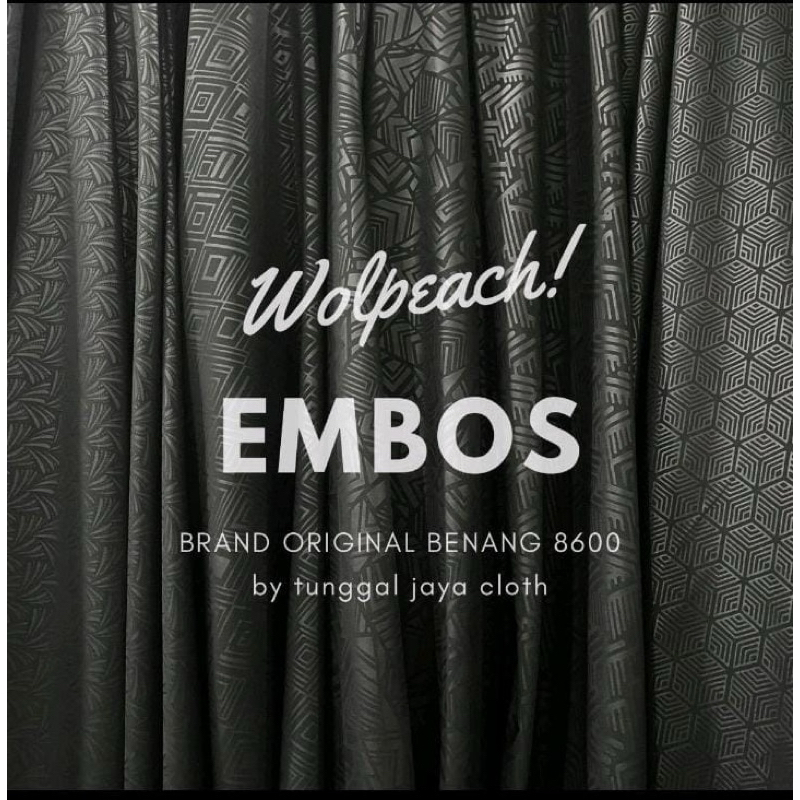 Jual EMBOS HITAM || KAIN WOLPEACH EMBOS HITAM || KAIN EMBOS HITAM | Shopee Indonesia