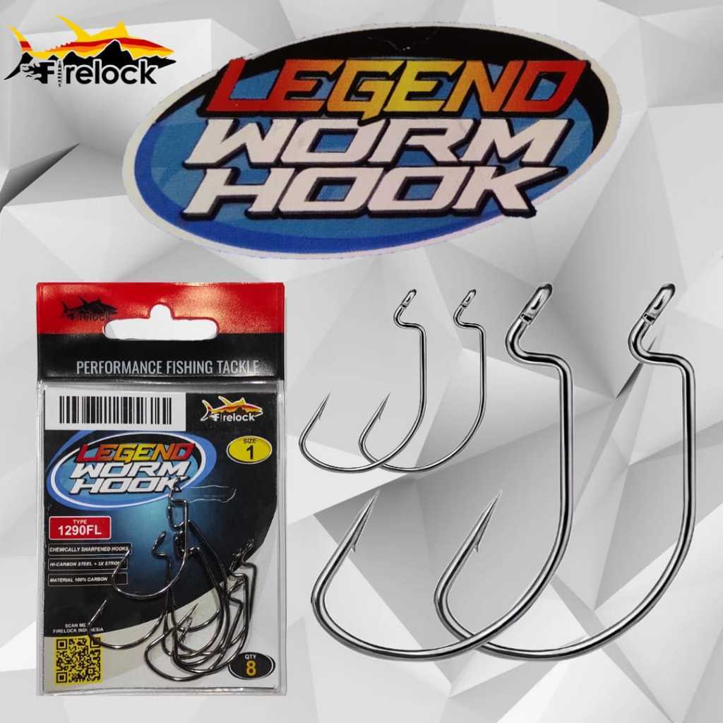 Jual Firelock LEGEND WORM HOOK | Mata Kail Pancing Softlure Wormhook ...