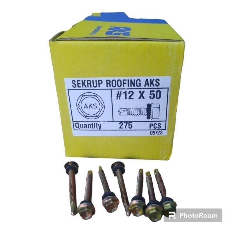 Jual AKS Baut Atap Kanopi Roofing+Karet 12x50 | Sekrup Kanopi Baja ...