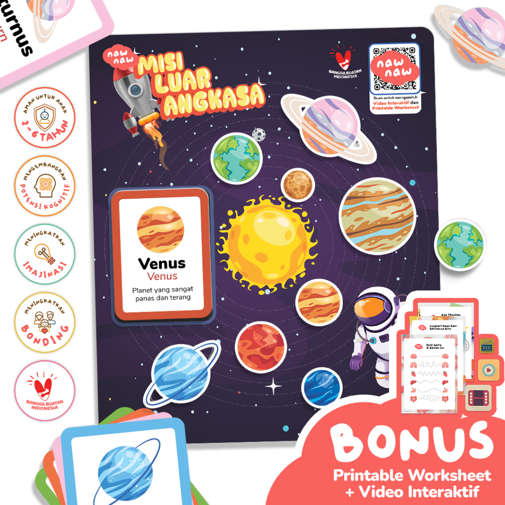 Jual BUSY PAGE Misi Luar Angkasa BONUS Printable Worksheet by nawnaw ...