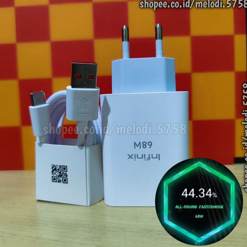 Jual Charger infinix Usb Type C 68W Super Fast Charging INFINIX NOTE 30 ...