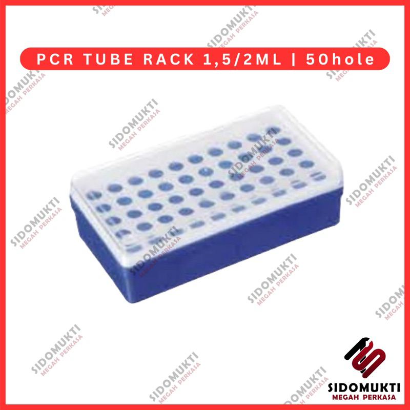 Jual PCR tube rack Rak microtube 1,5ml / 2ml Rak micro tube dg tutup 50 ...