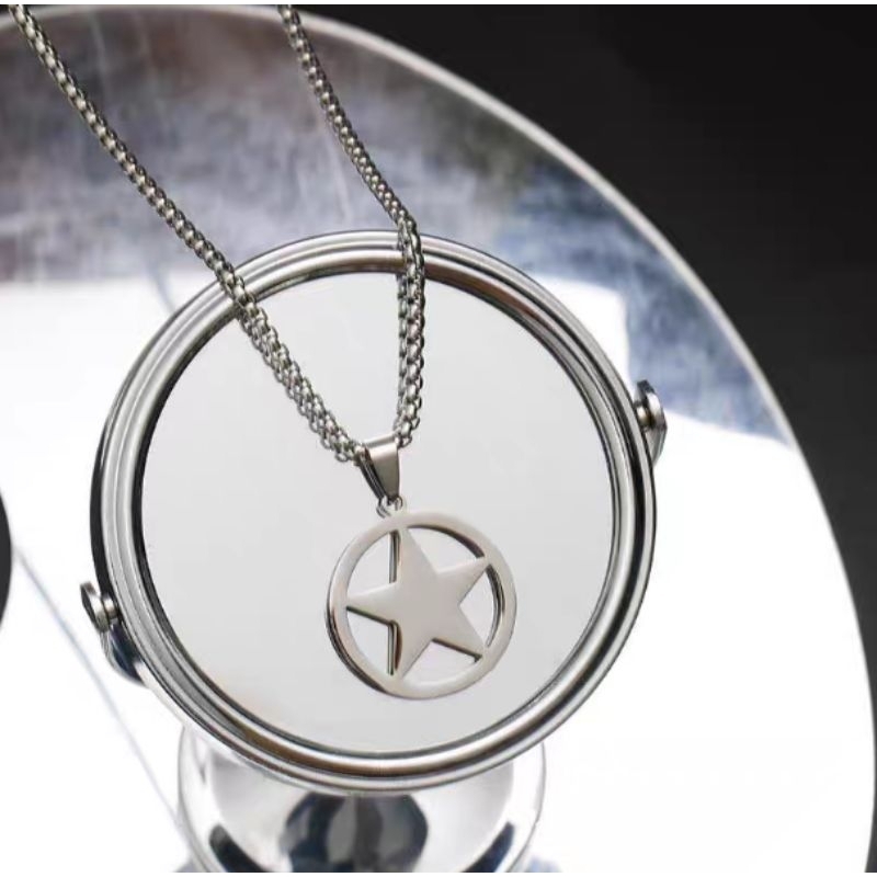 Jual Promo kalung pria wanita titanium liontin bintang star ⭐ anti ...