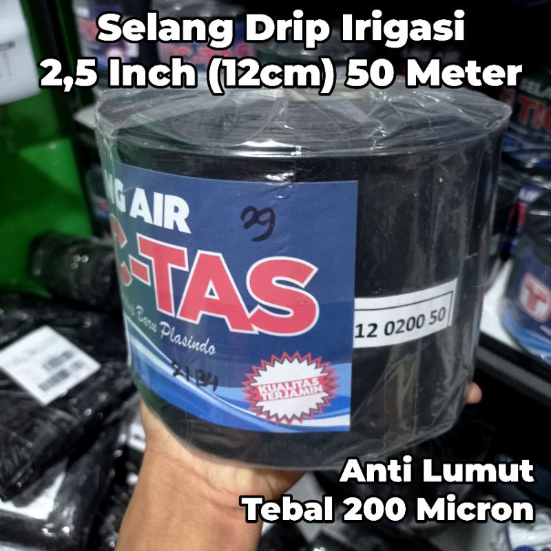Jual Selang Irigasi 2,5 Dim 50 Meter 200 Micron TIC-TAS/Selang Drip 2,5 ...