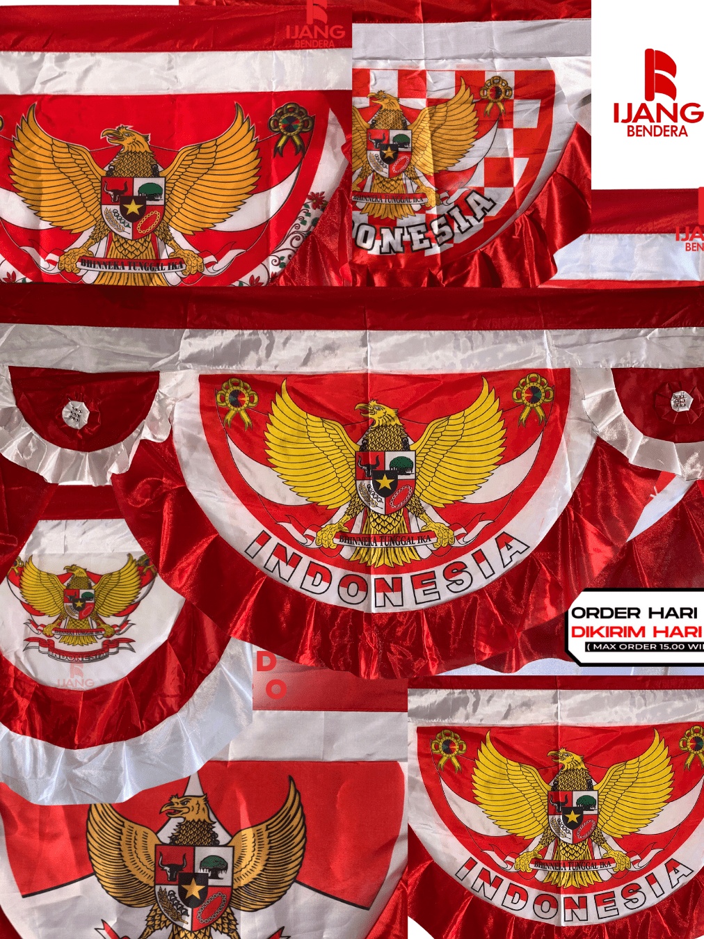 Jual Background Garuda Merah Putih Bekron Hiasan HUT RI Kemerdekaan ...