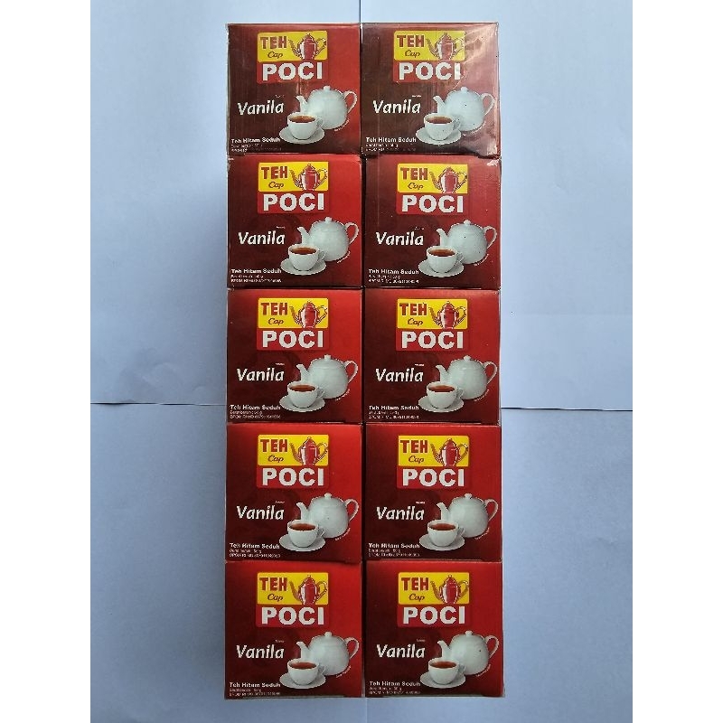 Jual Teh Cap Poci Rasa Vanilla 50gr x 10Pcs (Bos/Pack/Slop) | Shopee ...