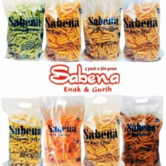 Jual MAKANAN RINGAN SABENA SNACK STICK CEMILAN CIKI 360 GR ANEKA RASA ...