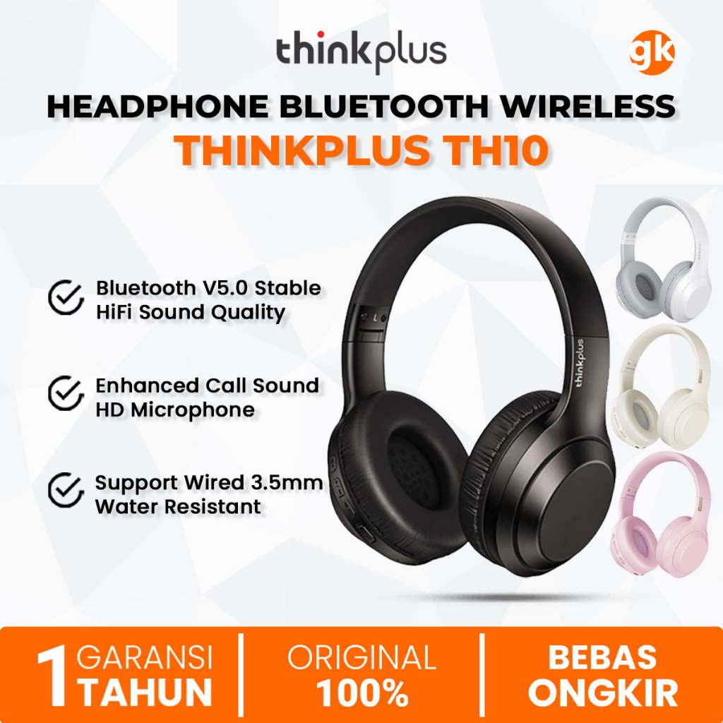 Jual THINKPLUS TH10 Headphone Bluetooth Wireless V5.0 Headset Earphone ...