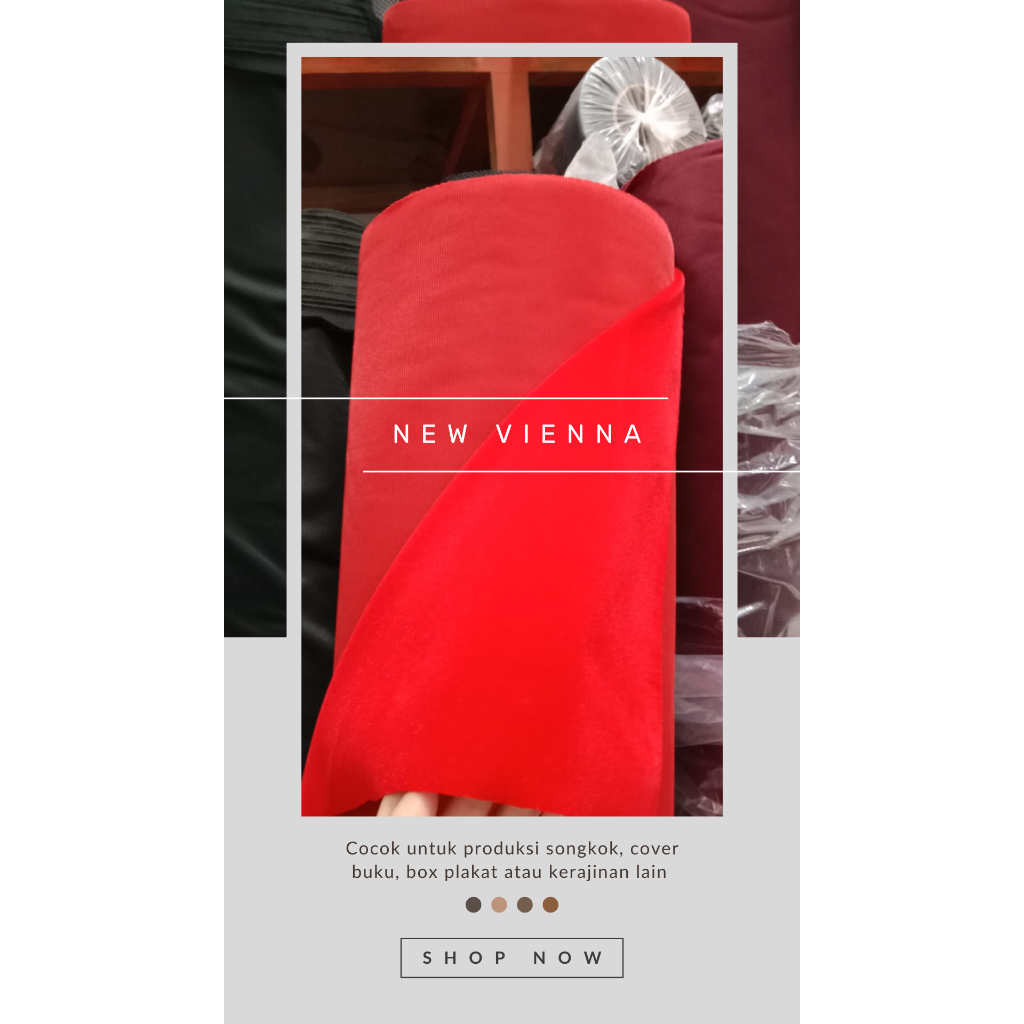 Jual [GROSIR] Kain Bludru/Beludru New Vienna Warna Merah Cabai Bahan ...