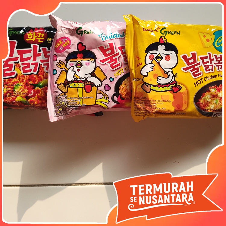 Jual Mie Samyang Green Buldak Carbonara Hot Chicken Cheese 130gr ...