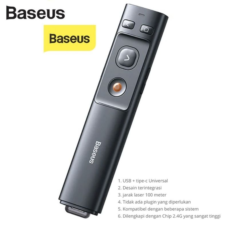 Jual Baseus Wireless Presenter Pointer | Shopee Indonesia