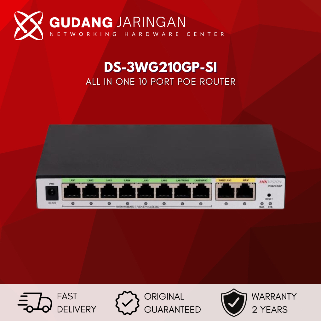 Jual HIKVISION DS-3WG210GP-SI All in One 10 Port PoE Router | Shopee ...